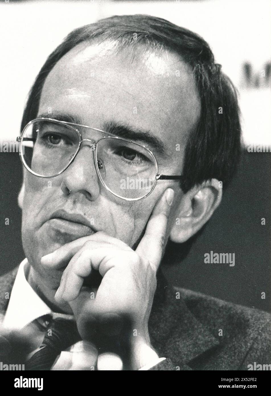 Der Politiker Ulf Fink 1980 in Bonn. --- German politican Ulf Fink 1980 ...