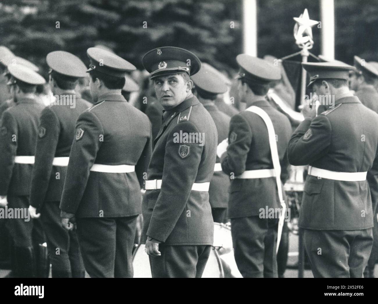 Ein sovjetischen Militaermusikant 1980 in Moskau ---- Sovjet army ...