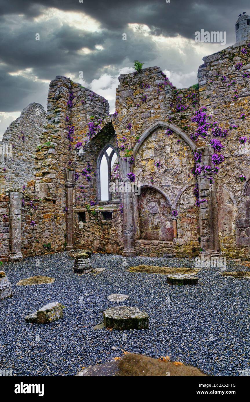 Clonmacnoise Monastery Ruins In Ireland Stock Photo - Alamy
