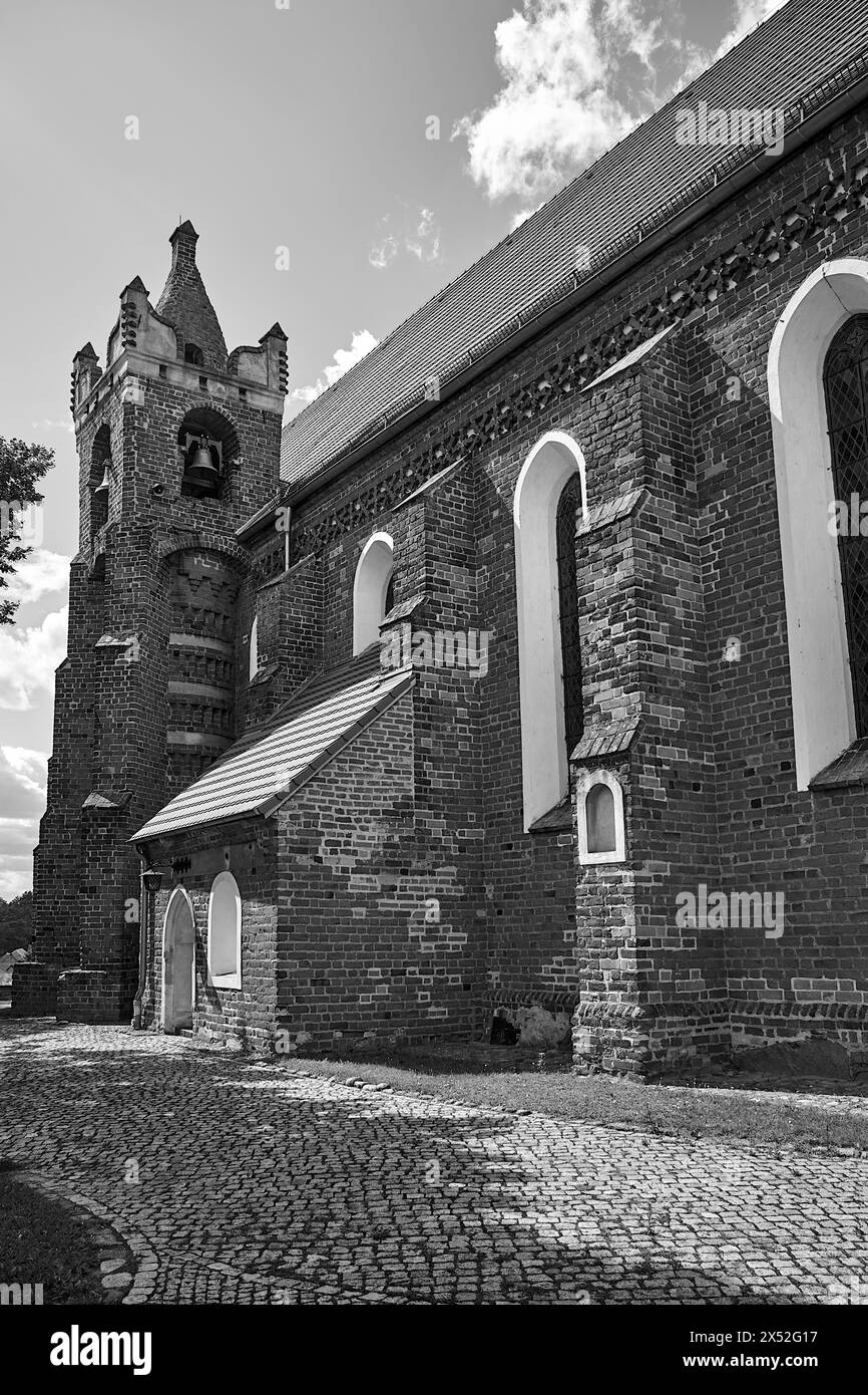 The brick, historic, gothic parish church of St. Nativity of the ...