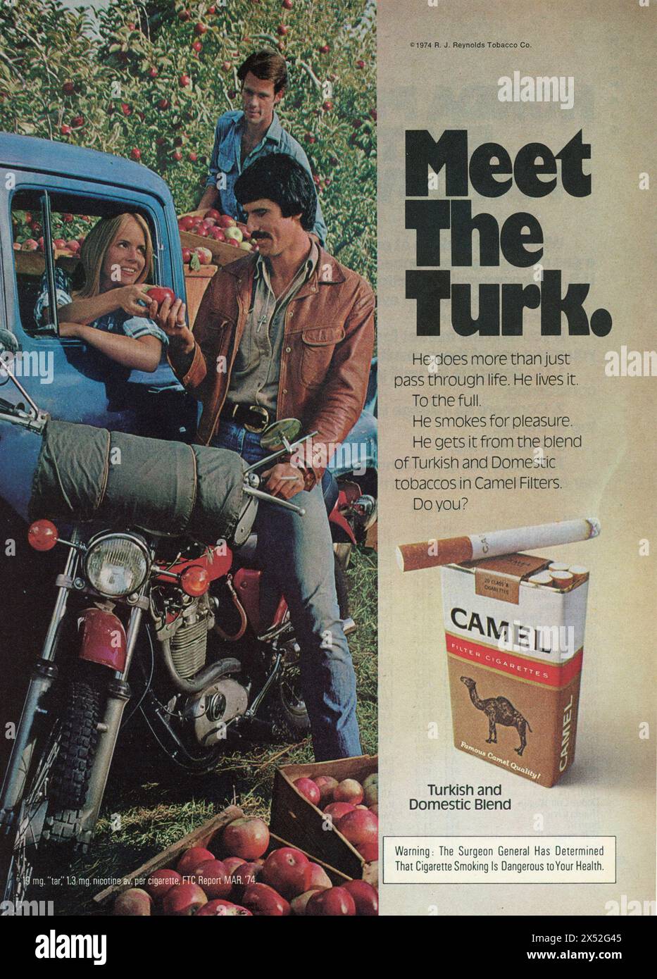 Vintage "Playboy" magazine August 1974 issue advert, USA Stock Photo ...