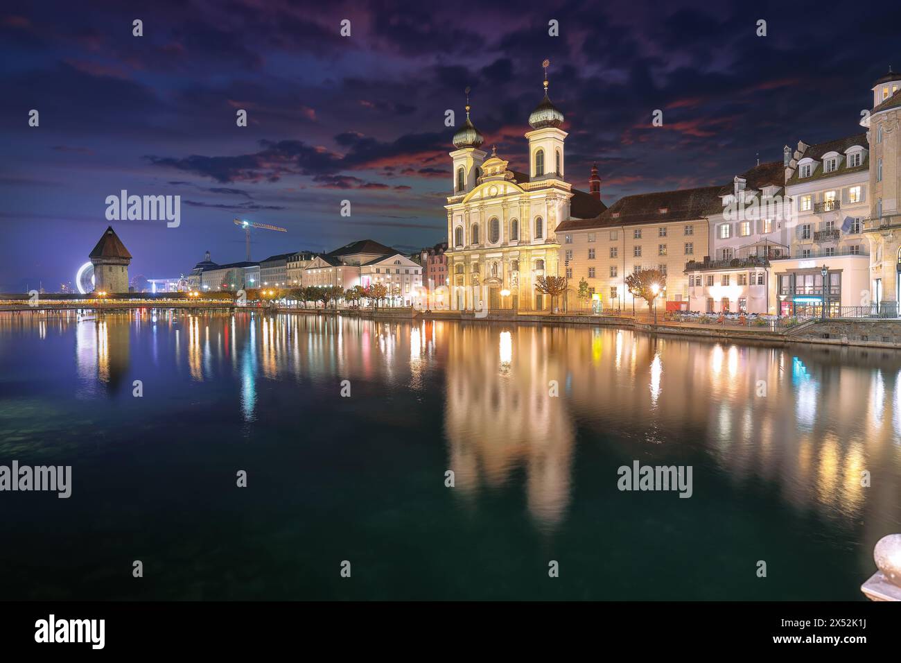 Fabulous historic city center of Lucerne with famous buildings and ...
