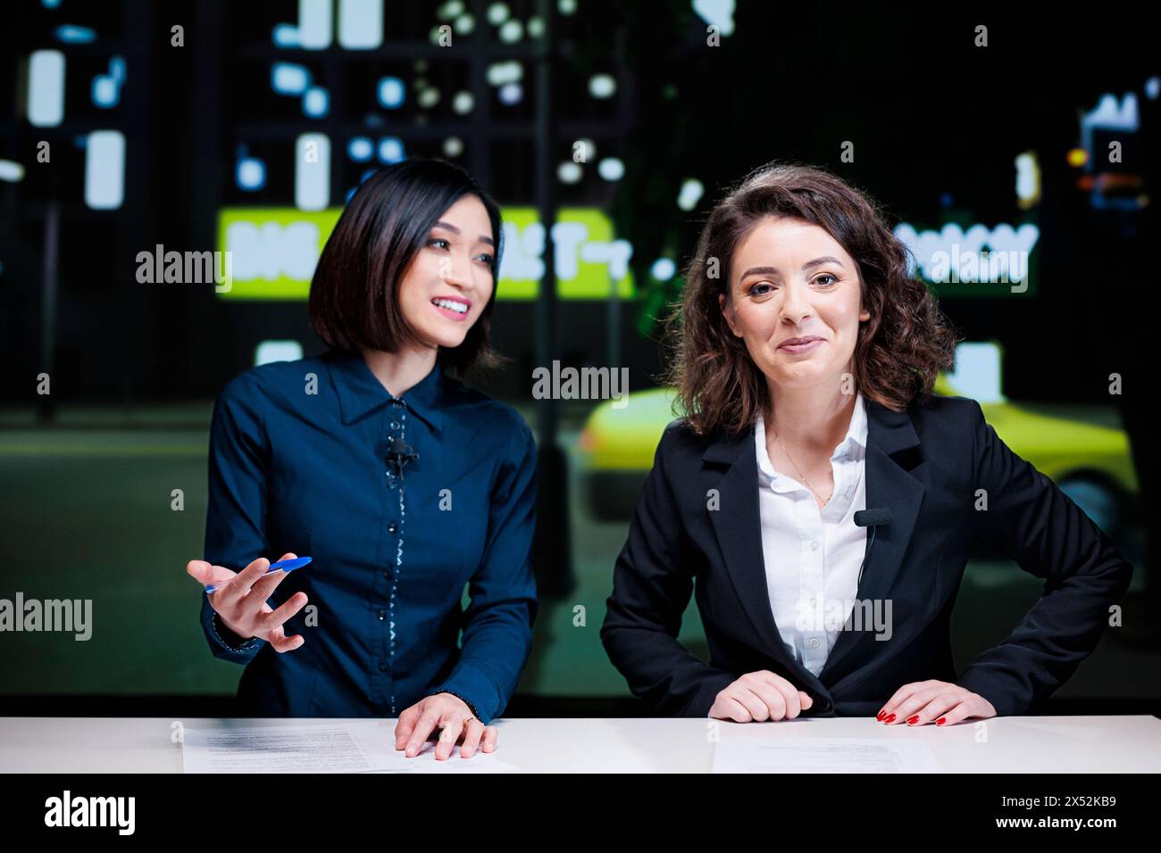 Night show hosts talk about events, reporting latest topics with ...