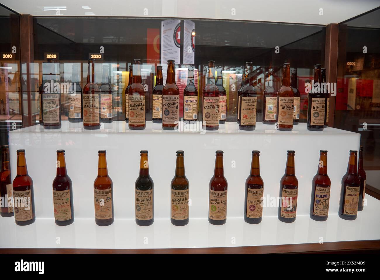 Coruña, Spain; June,12,2023; a wide variety of beer flavors at the MEGA ...