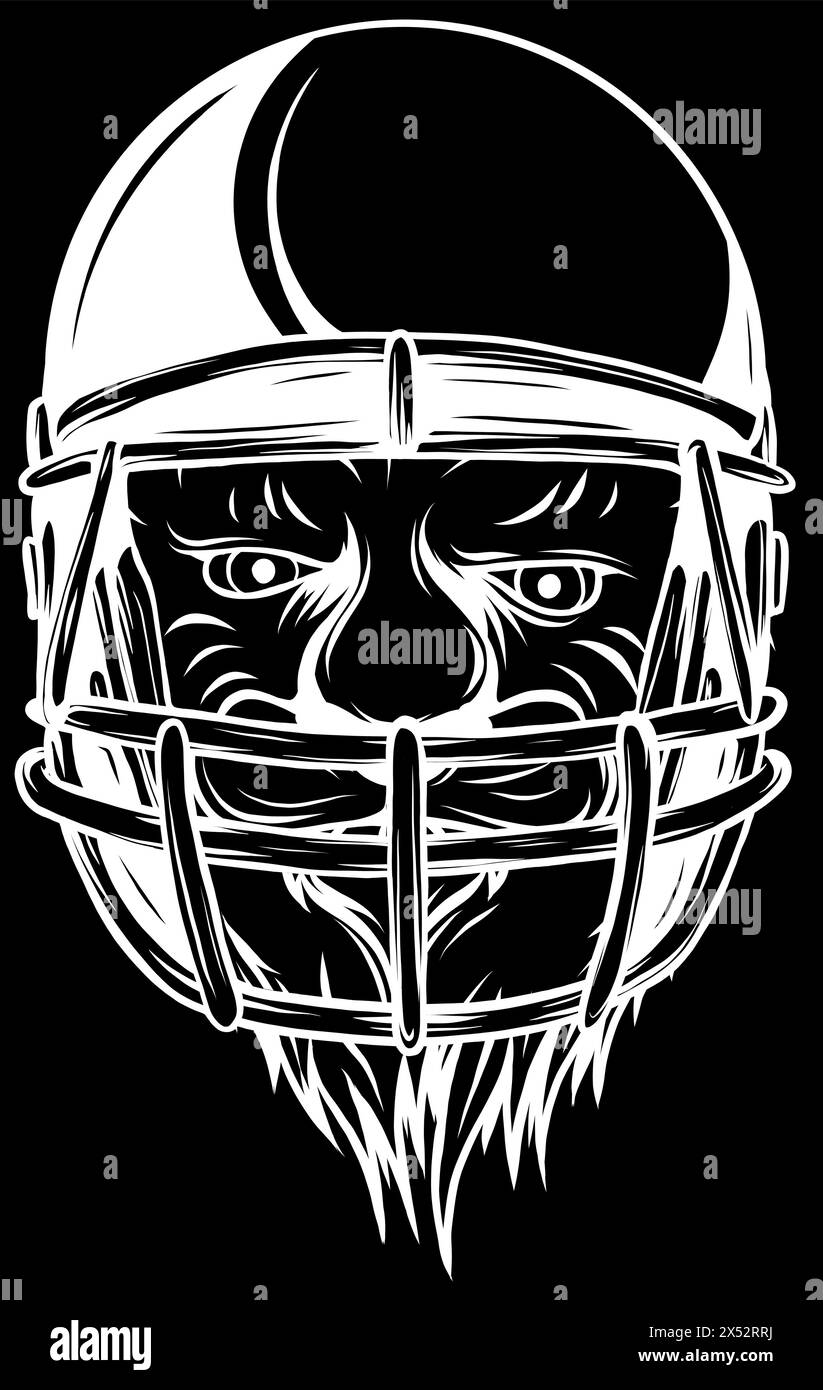 illustration of helmet football team head Stock Vector Image & Art - Alamy
