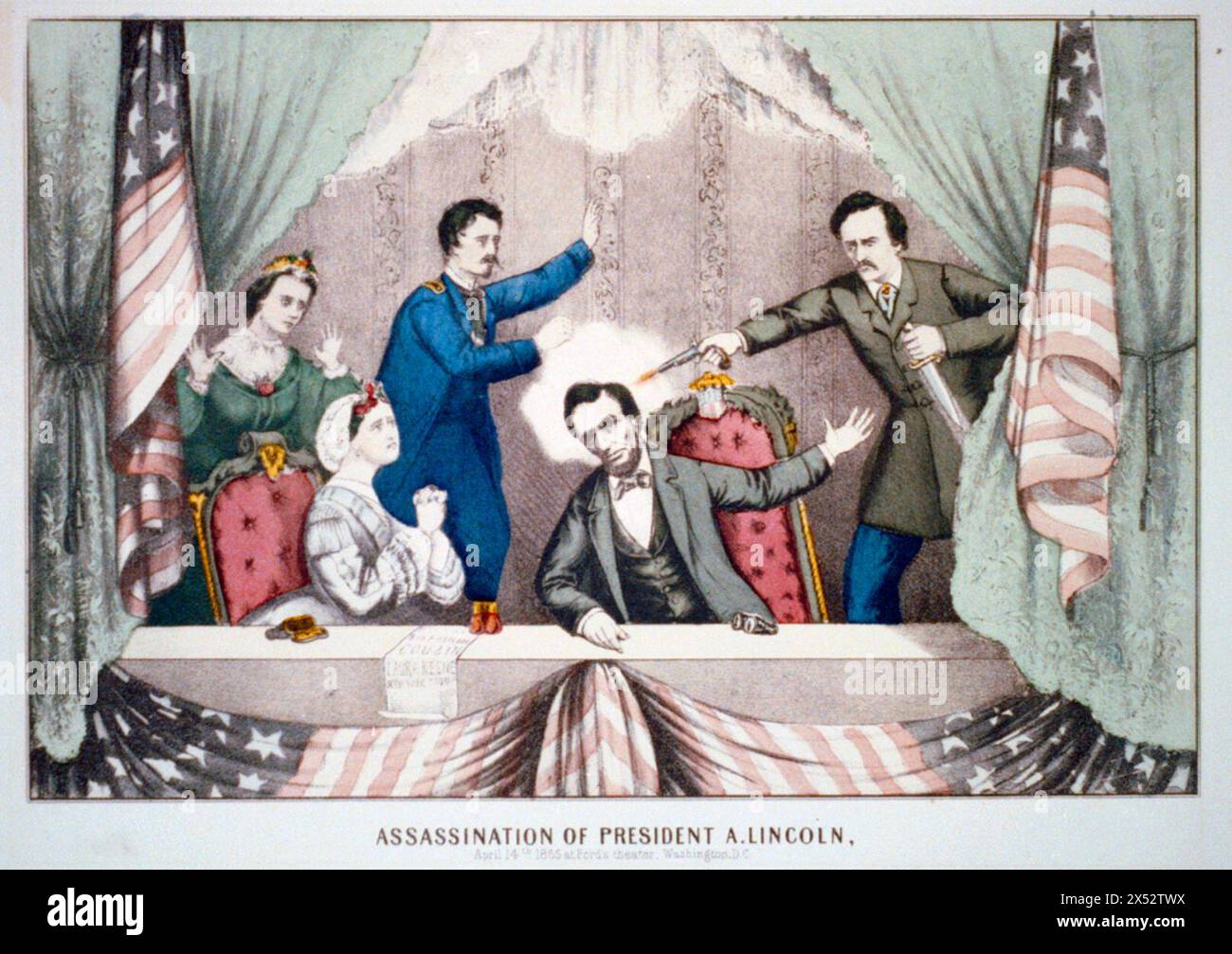 Assassination of President A. Lincoln, April 14th 1865 at Ford's ...