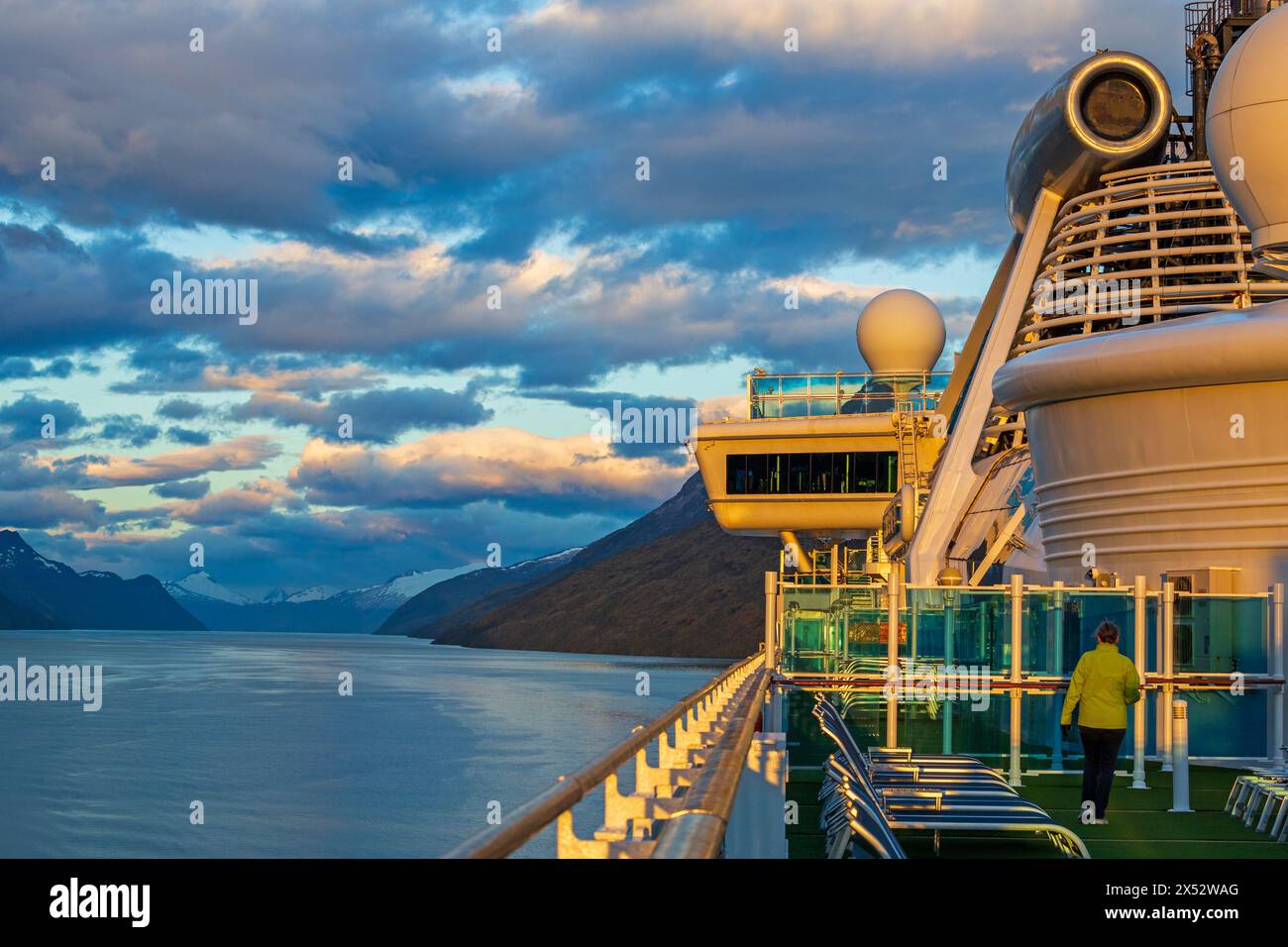 Sapphire Princess cruise ship, Darwin Sound, Beagle Channel, Tierra del ...