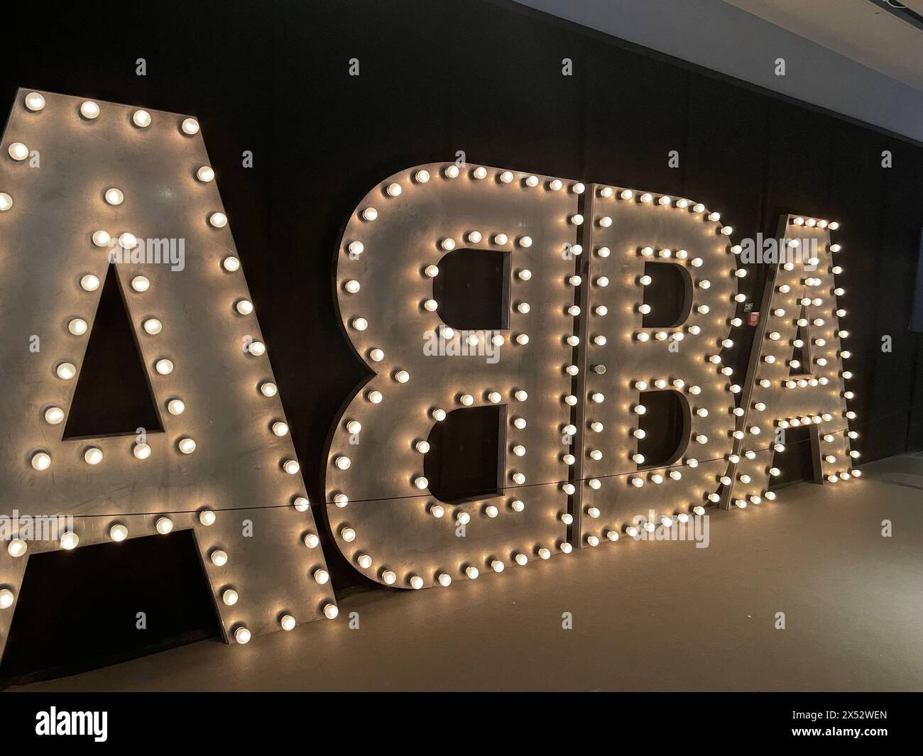 One of the displays at the Abba pop-up museum in Malmo as the ...