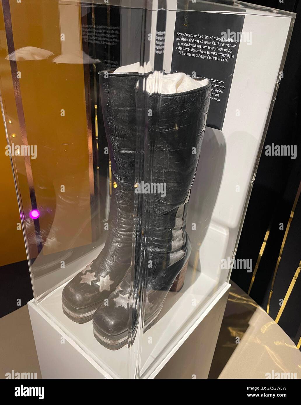 One of the displays at the Abba pop-up museum in Malmo as the ...