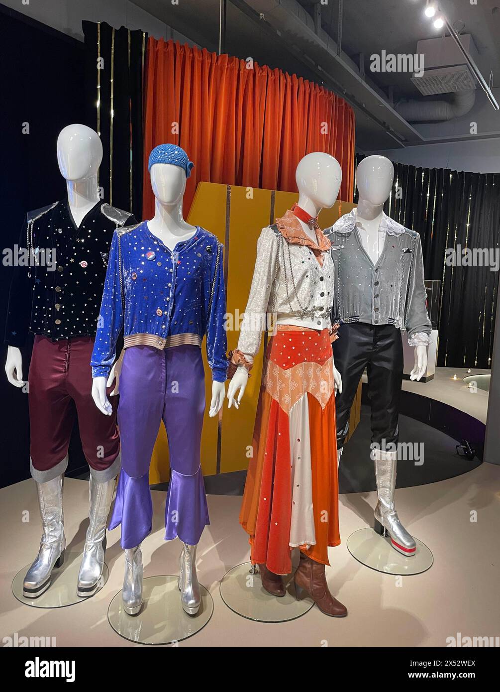 One of the displays at the Abba pop-up museum in Malmo as the ...