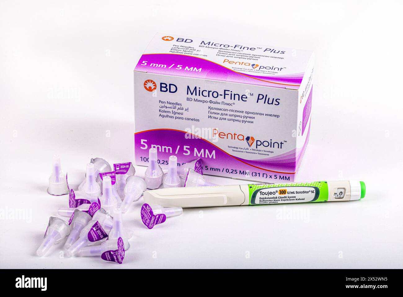 Istanbul Turkey 27 April 2024; BD Micro Fine plus Pen Needle 0.25 mm ...