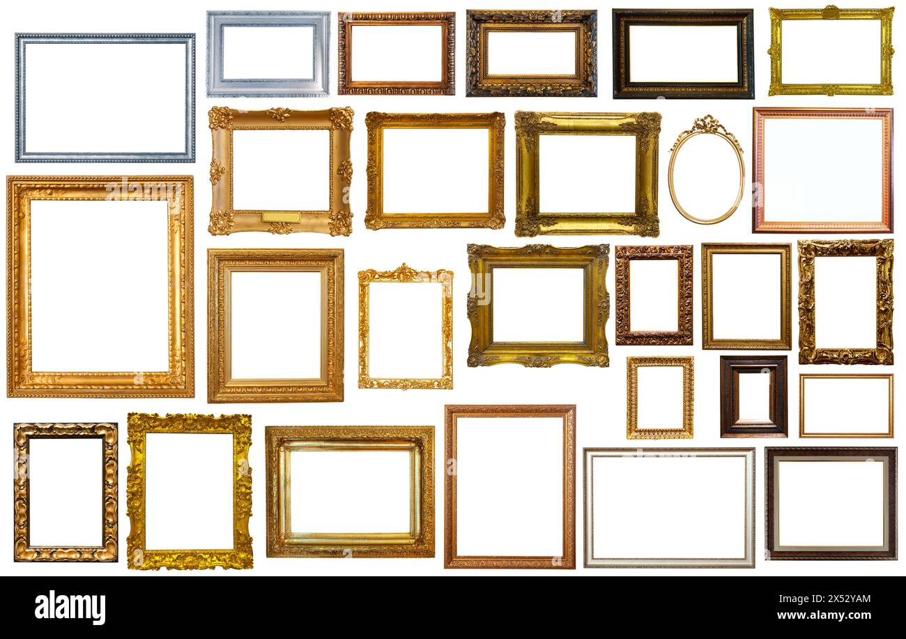 collectrion of calssical art frames Stock Photo - Alamy
