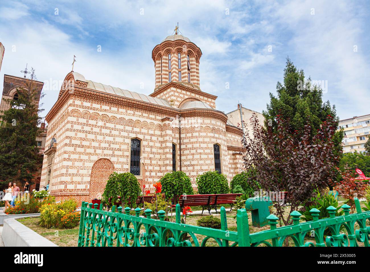 The Wallachian plastered exterior of Romanian Orthodox Curtea Veche ...