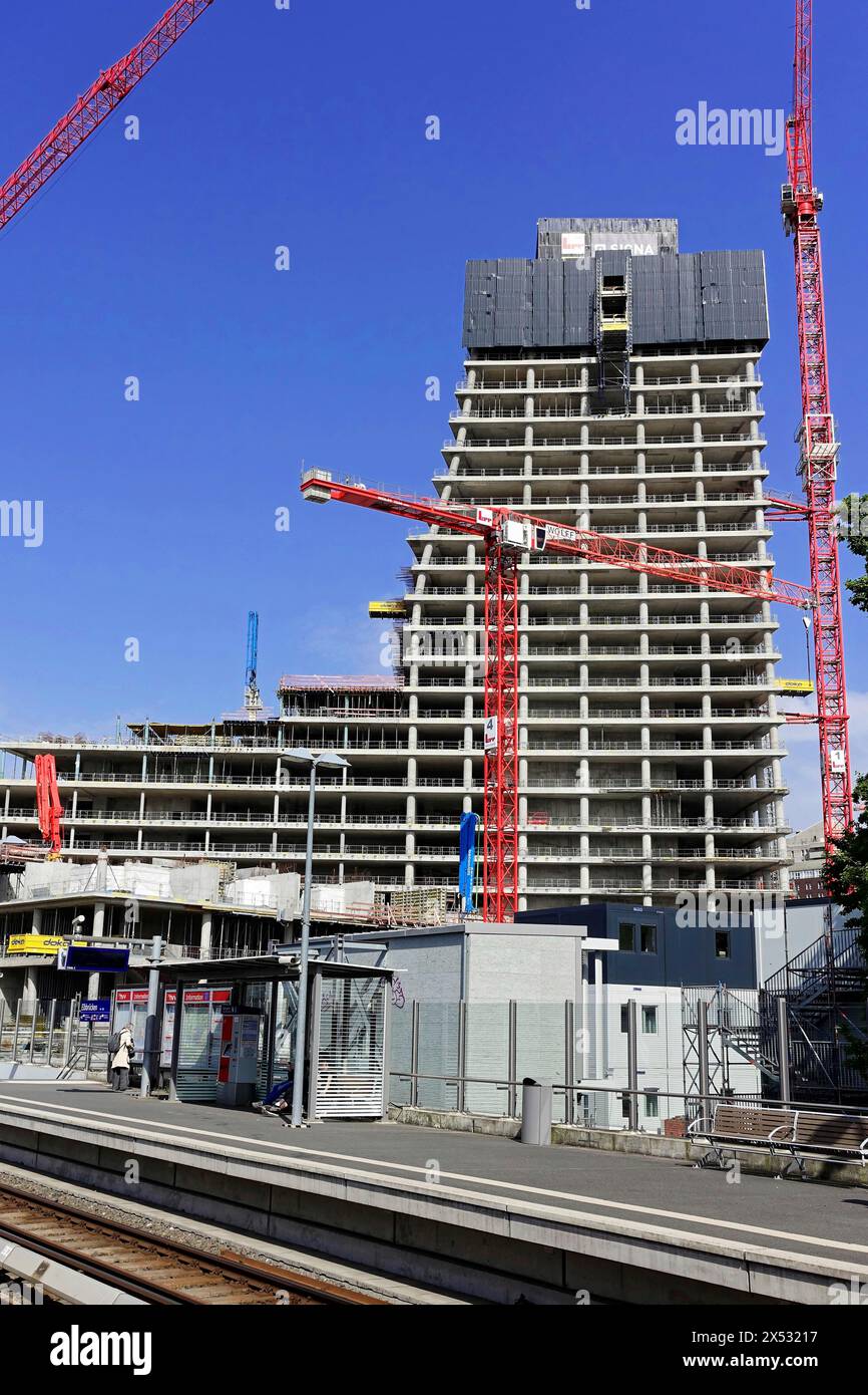 Elbtower, unfinished skyscraper in the east of Hamburg's Hafencity ...