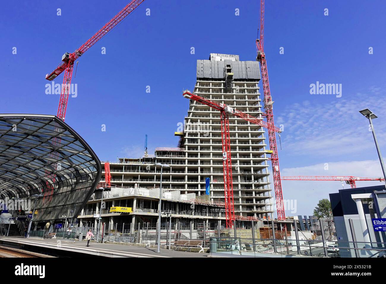 Elbtower, unfinished skyscraper in the east of Hamburg's Hafencity ...
