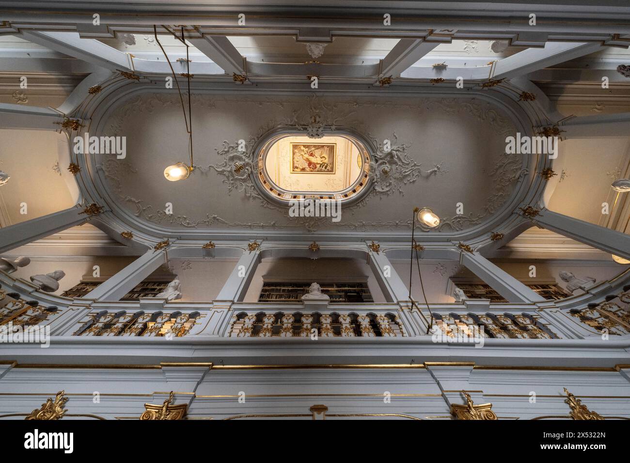 Anna Amalia Library, ceiling painting, Weimar, Thuringia, Germany Stock ...
