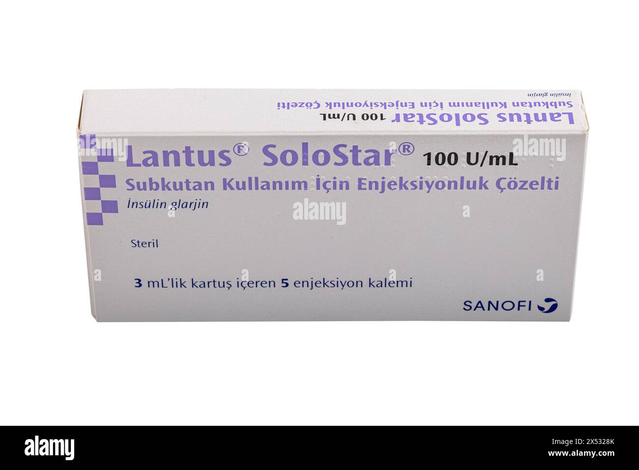 Istanbul Turkey 27 April 2024; LANTUS SOLOSTAR 100 U ml injector pen ...