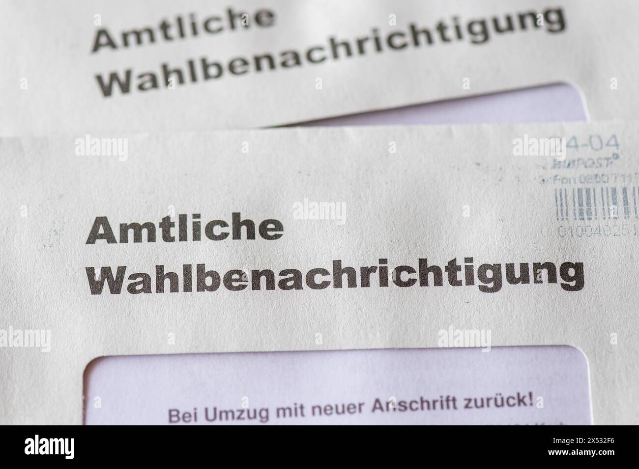 Official election notification, for the European Parliament, the ...