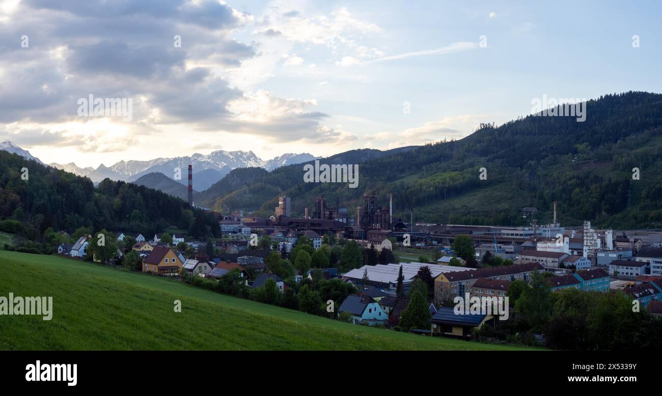 Voestalpine steelworks in the Donawitz district, known for the first ...