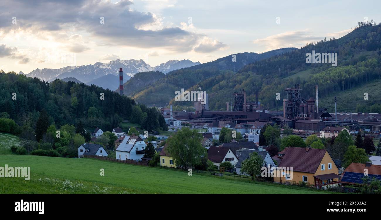 Voestalpine steelworks in the Donawitz district, known for the first ...