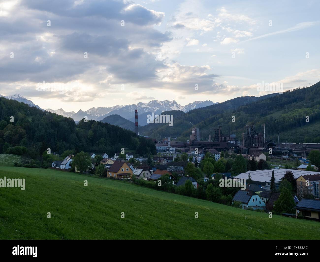 Voestalpine steelworks in the Donawitz district, known for the first ...