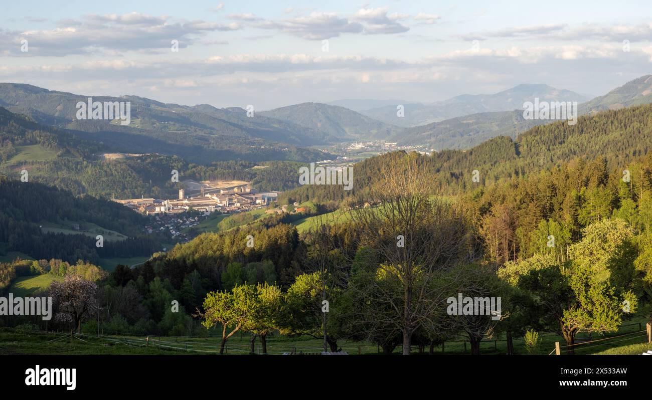 Voestalpine steelworks in the Donawitz district, known for the first ...