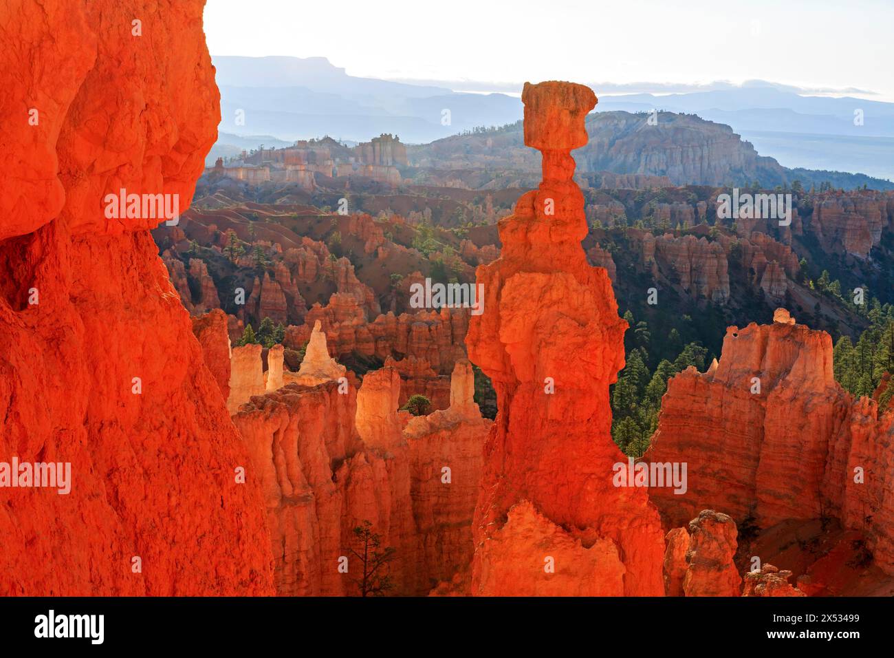 A striking hoodoo towers over a formation of rock towers, Thor's hammer ...