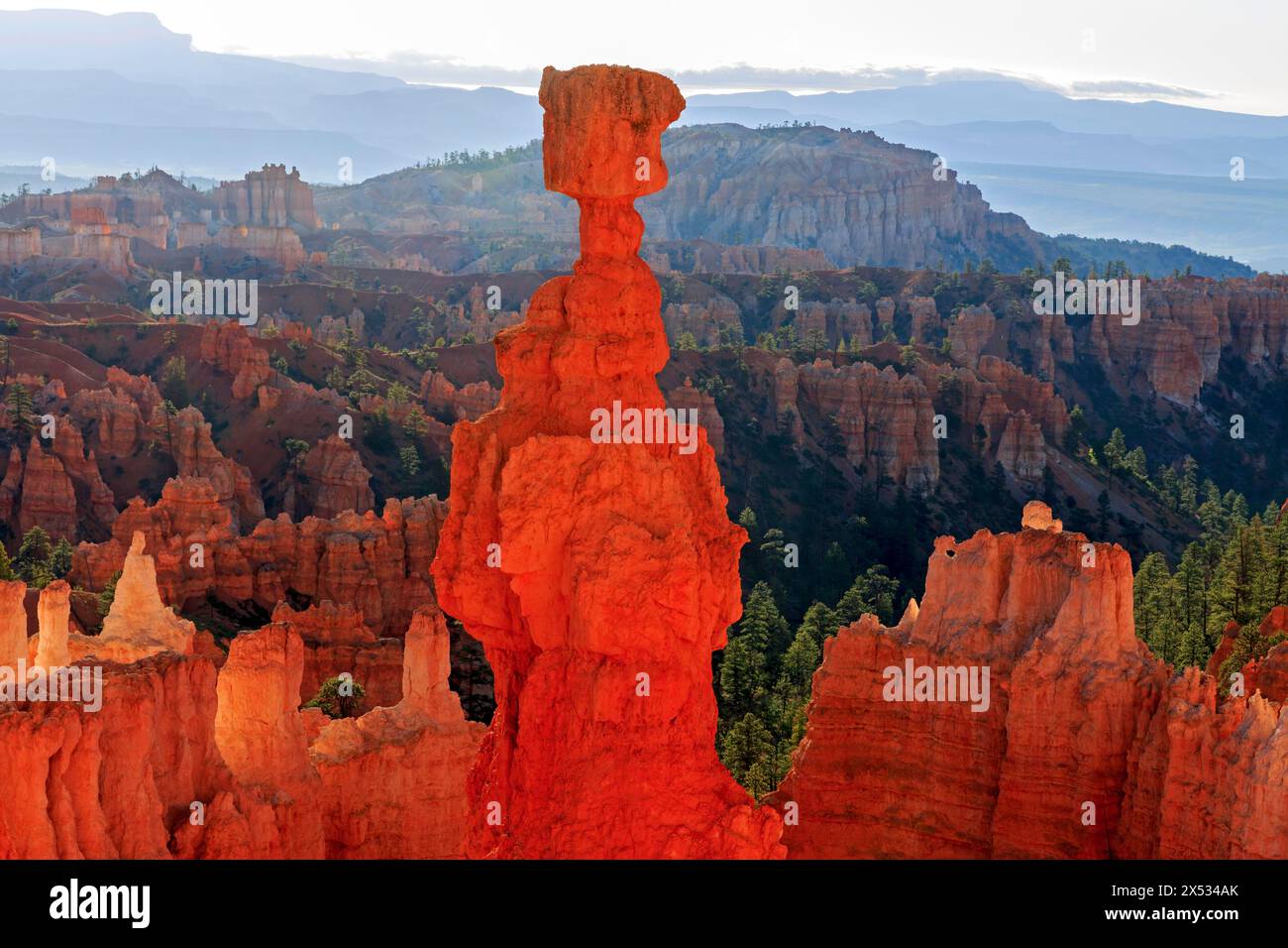A striking hoodoo towers over a formation of rock towers, Thor's hammer ...