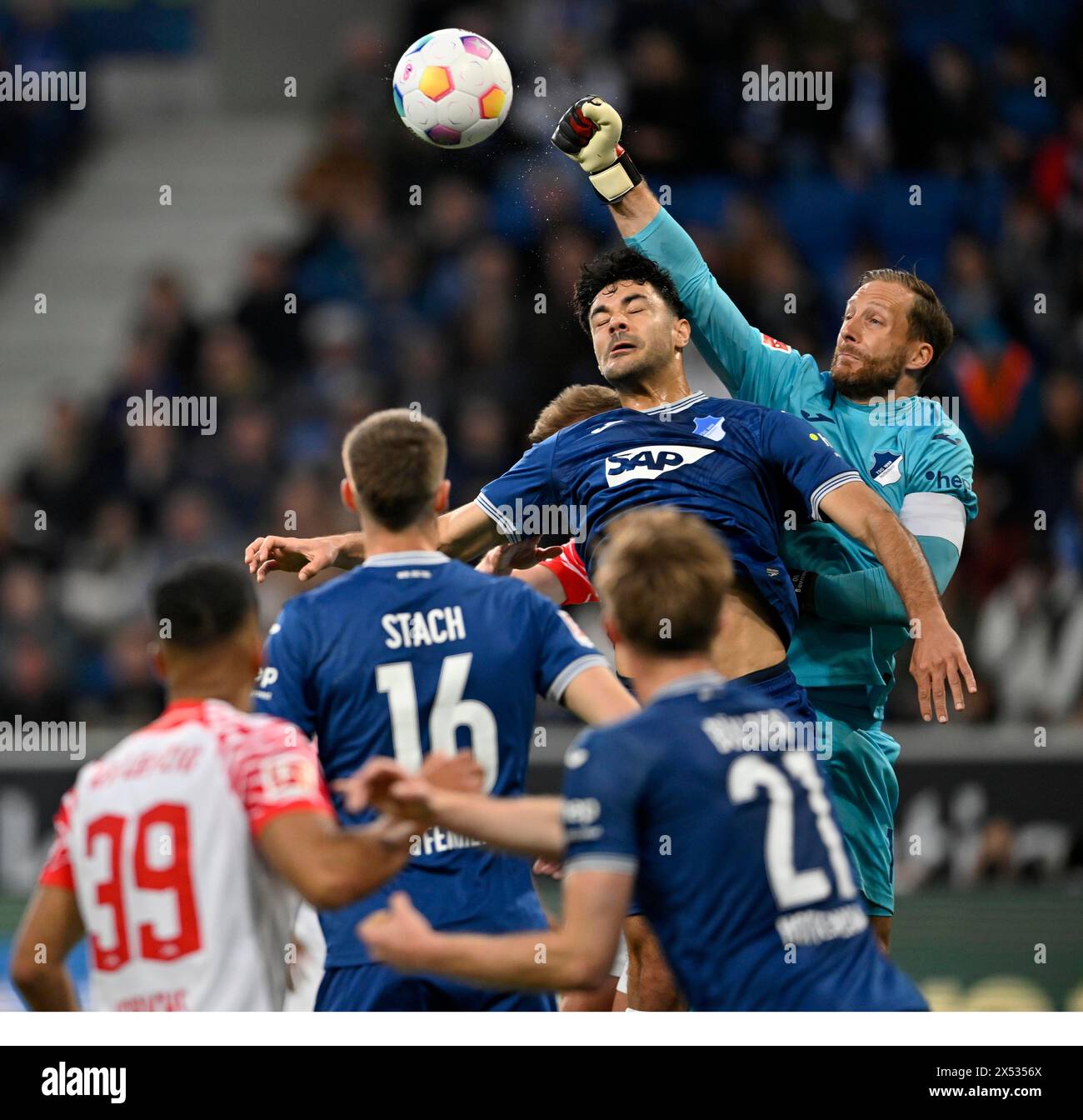 Penalty area scene, goal area scene Fist defence action Goalkeeper ...