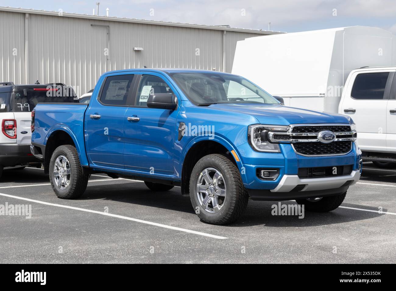 Kokomo - May 5, 2024: Ford Ranger Supercrew 4X2 XLT display at a ...