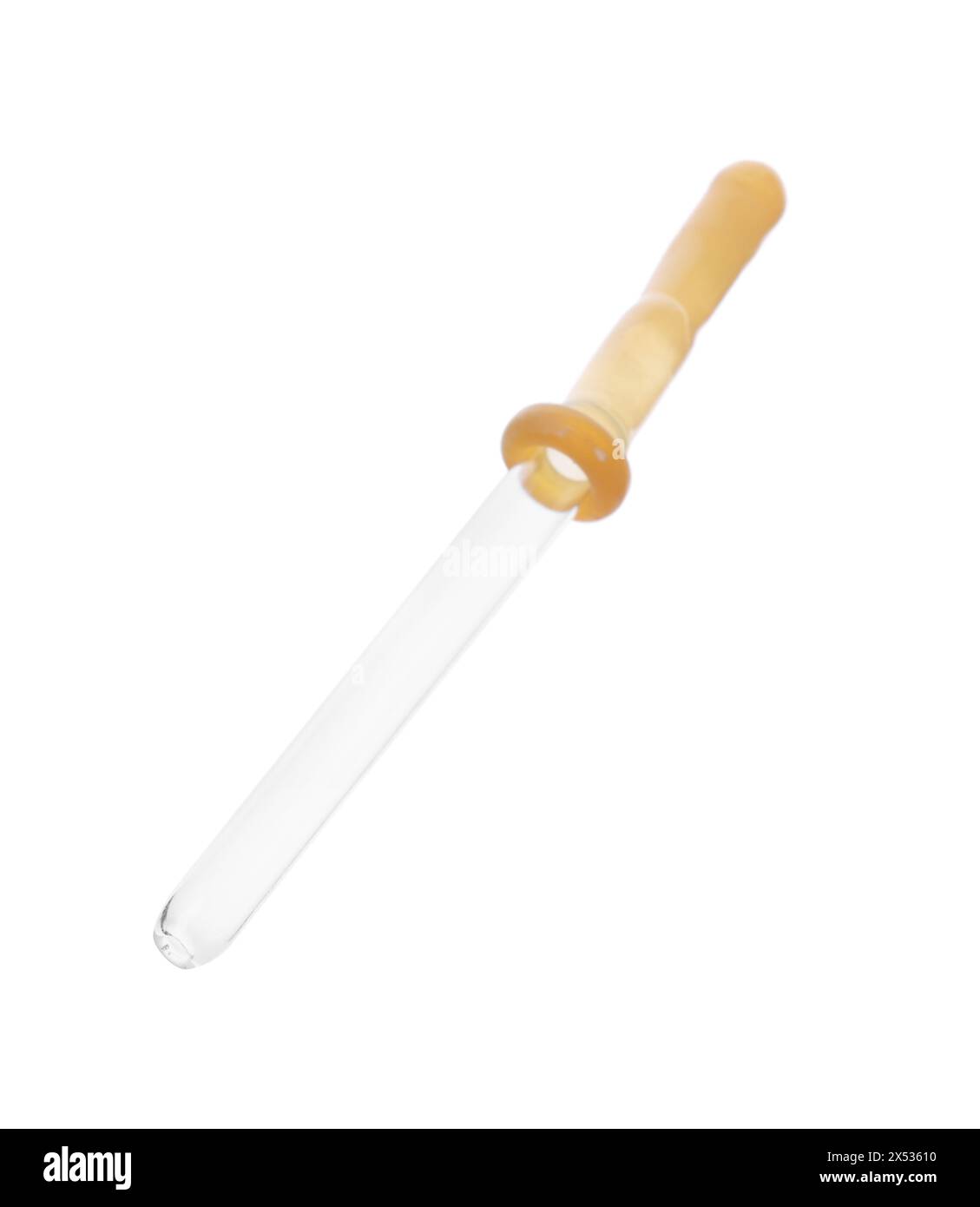 One glass clean pipette isolated on white Stock Photo - Alamy