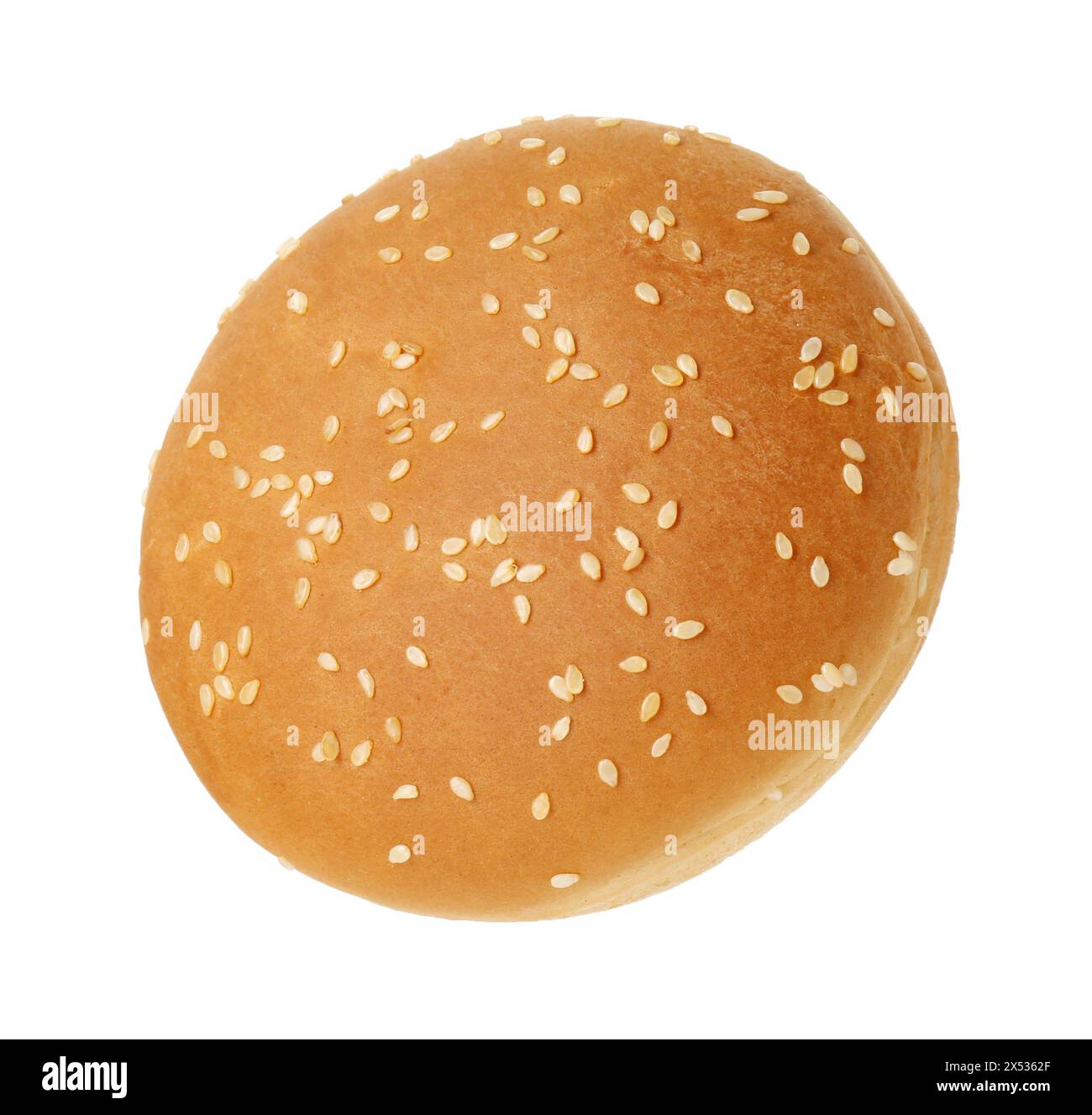 One fresh burger bun isolated on white Stock Photo - Alamy