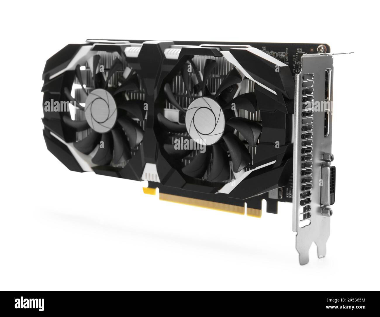 One computer graphics card isolated on white Stock Photo - Alamy