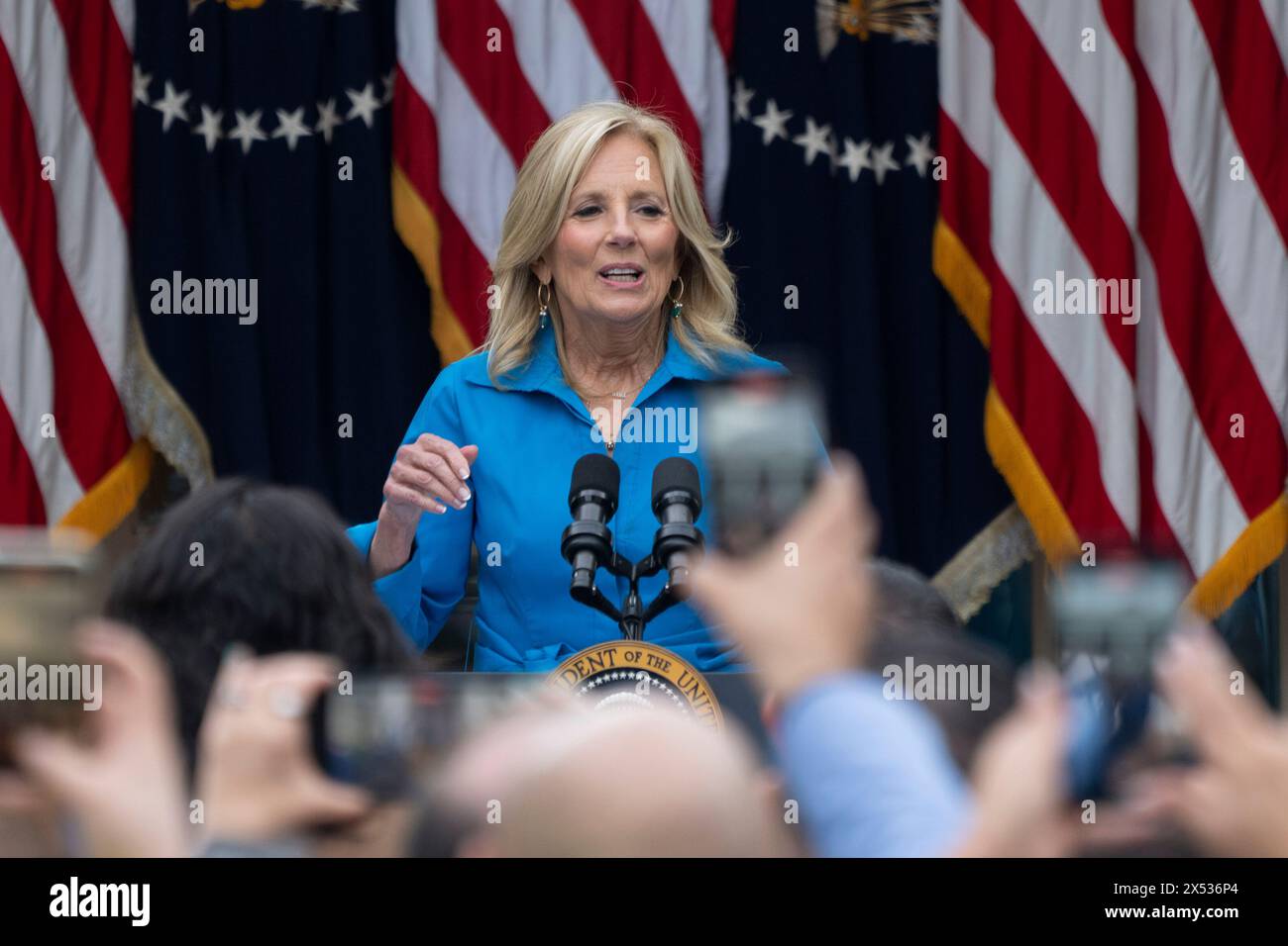 First lady Dr. Jill Biden speaks during a Cinco de Mayo reception in ...