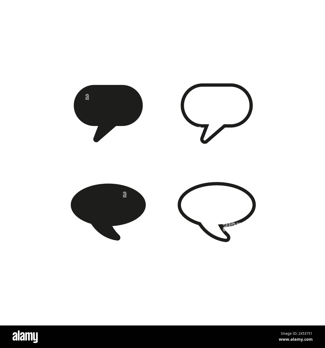 Simple dialogue icons hi-res stock photography and images - Alamy