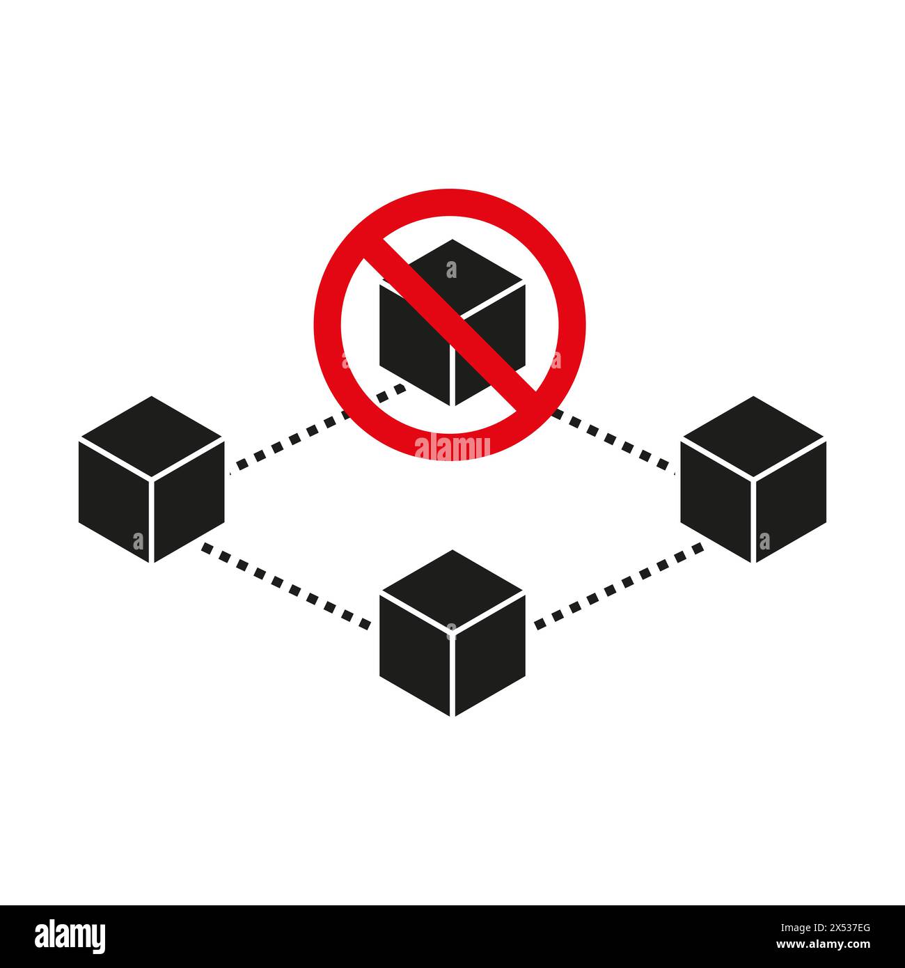 Network restriction concept with prohibited cube. No file sharing or ... Network restriction concept with prohibited cube. No file sharing or ...