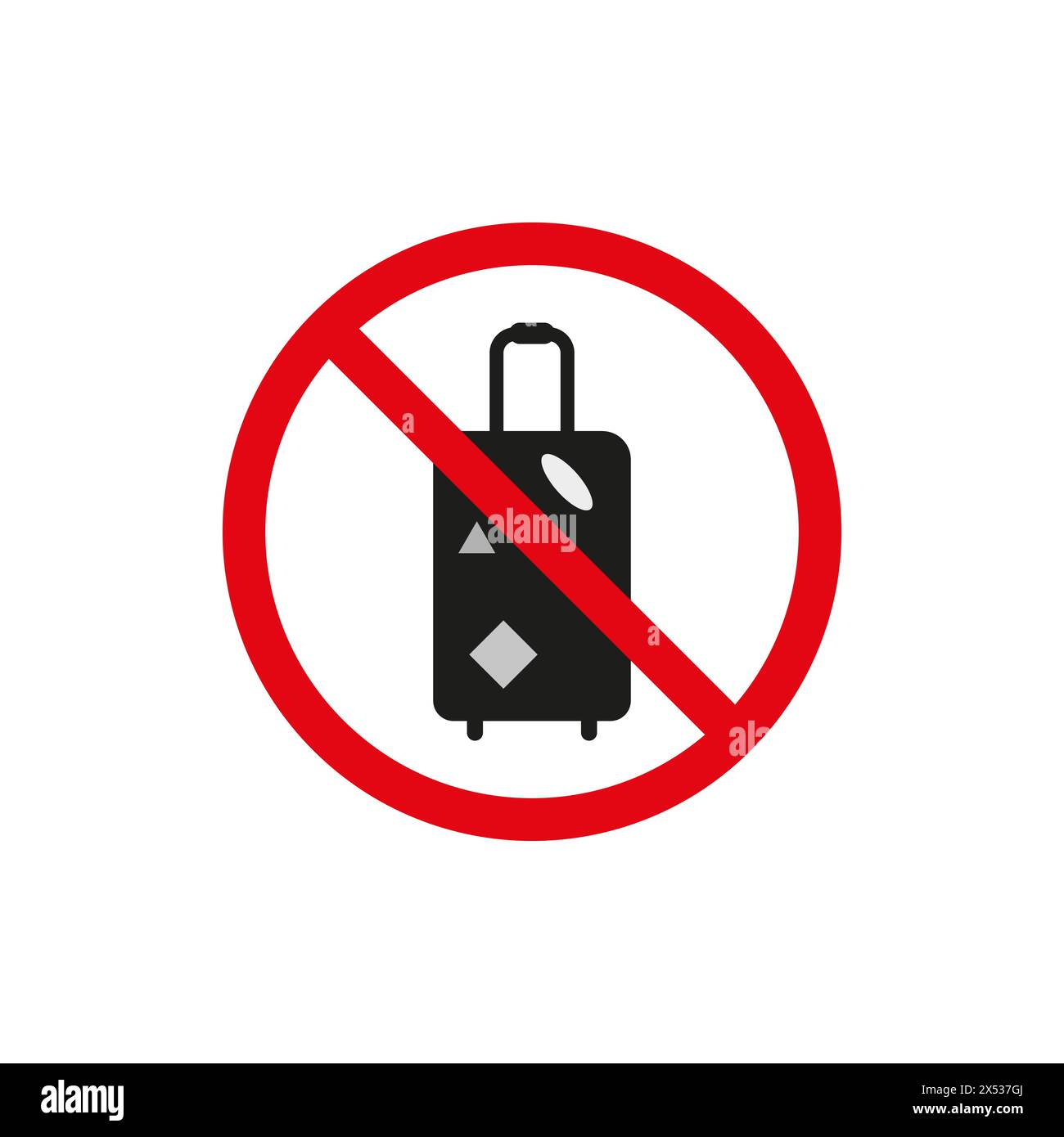 Ban on luggage stop Cut Out Stock Images & Pictures - Alamy