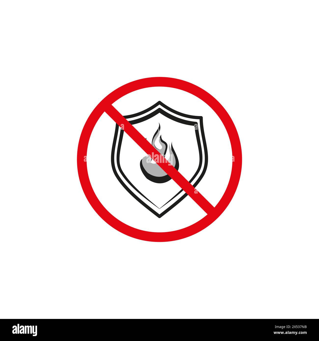 No fire sign Vector illustration. Fire prohibition symbol Vector ...