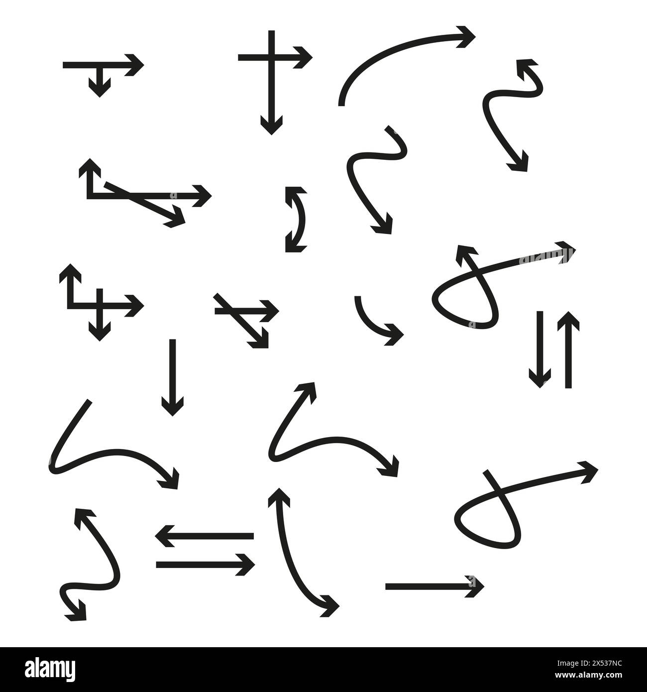Collection Of Directional Arrows Guidance And Navigation Concepts Diverse Motion Indicators