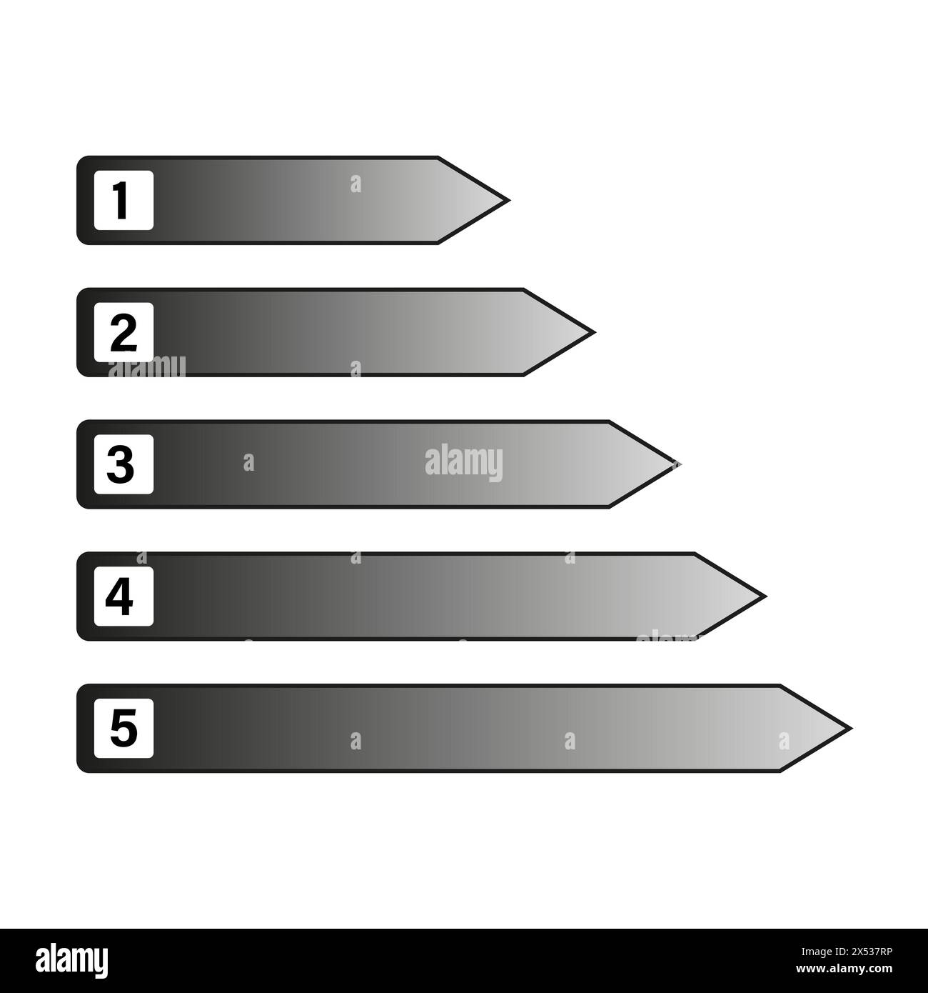 Sequential Arrow Indicators Step Navigation Vector Directional Signs Set Information Pointers