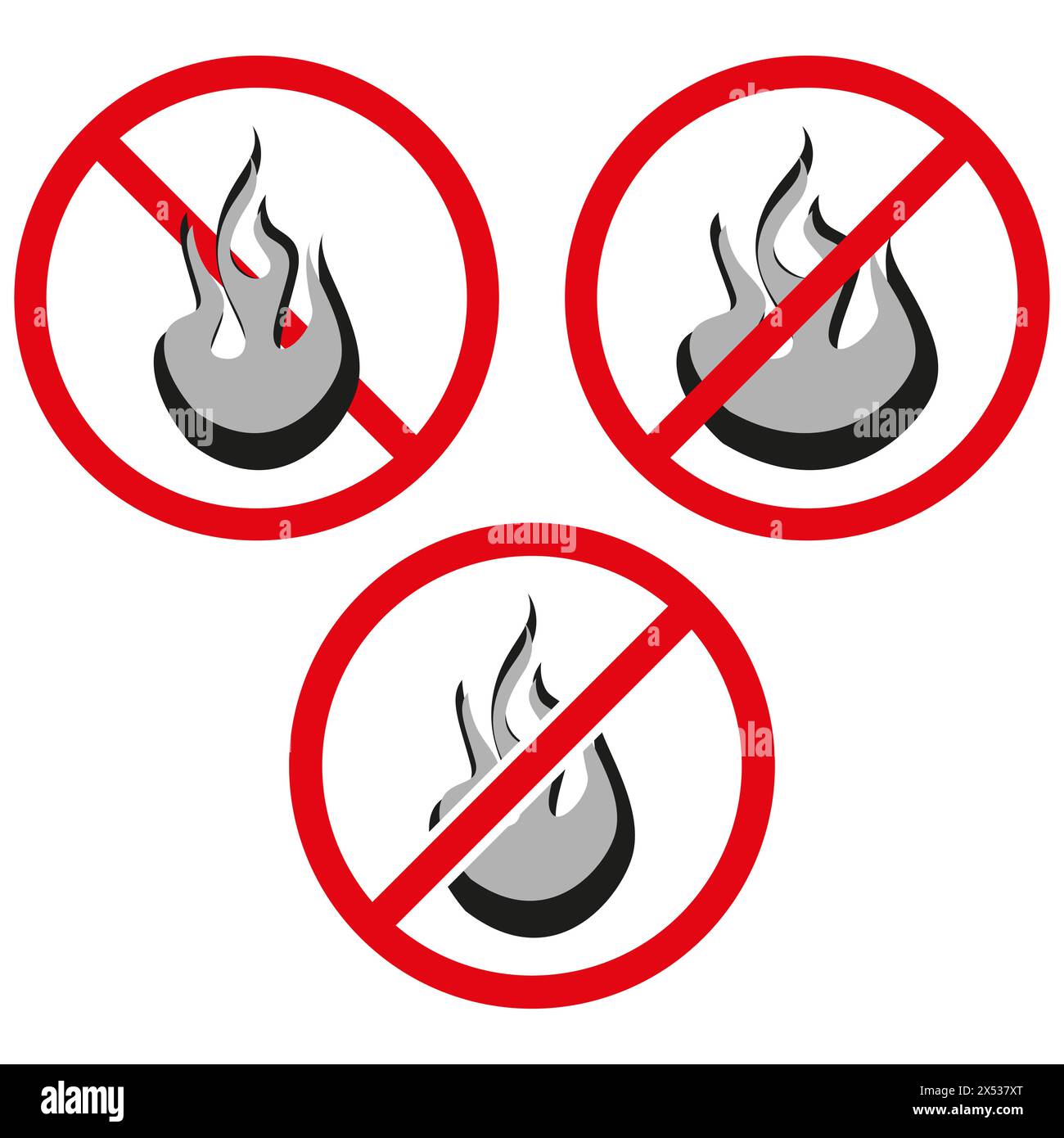 No Open Flame Sign. Fire Prohibition Symbol. Flammable Warning Icon ...