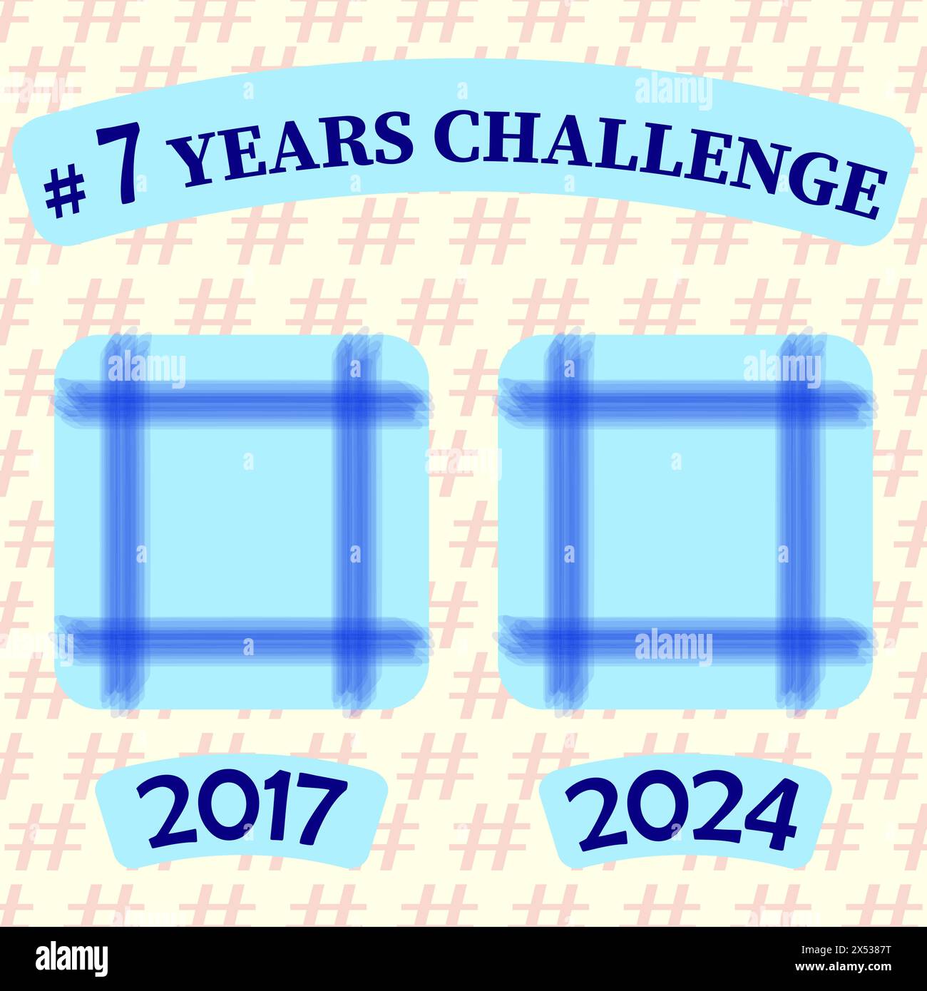 Time shift visualized. 2017 to 2024 pattern evolution. Pastel checkered ...