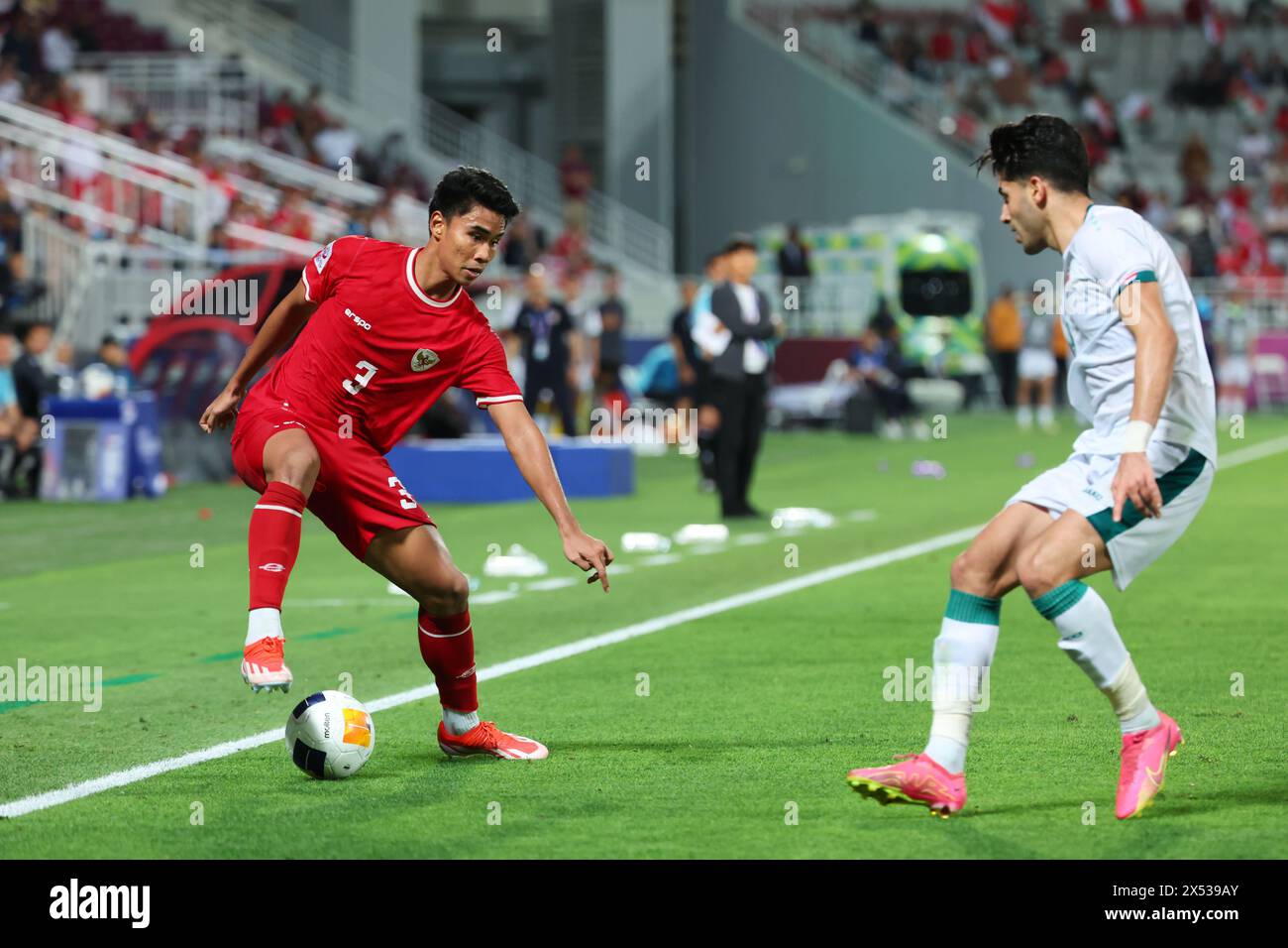 Doha, Qatar. 2nd May, 2024. Muhammad Ferarri (INA) Football/Soccer : AFC U23 Asian Cup Qatar ...