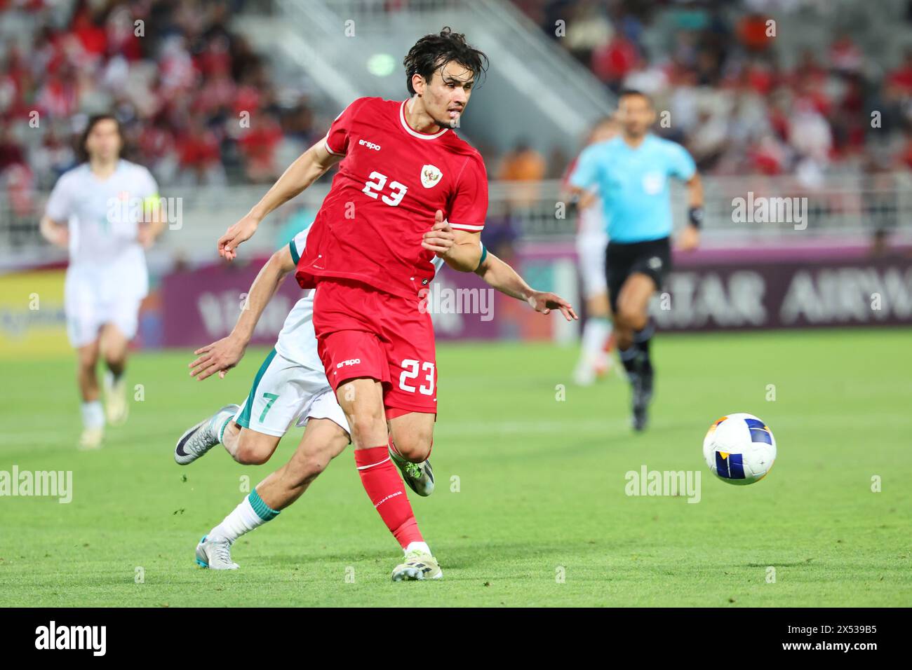 Doha, Qatar. 2nd May, 2024. Nathan Tjoe-A-On (INA) Football/Soccer ...