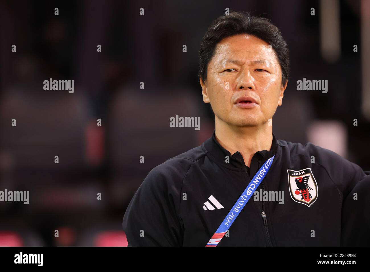 Doha, Qatar. 3rd May, 2024. Go Oiwa head coach (JPN) Football/Soccer ...