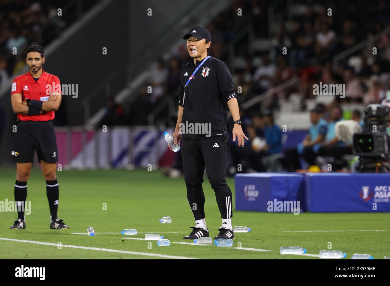 Doha, Qatar. 3rd May, 2024. Go Oiwa head coach (JPN) Football/Soccer ...