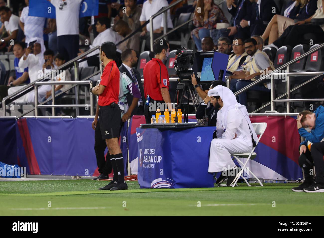 Doha, Qatar. 3rd May, 2024. VAR/Referee Football/Soccer : AFC U23 Asian ...