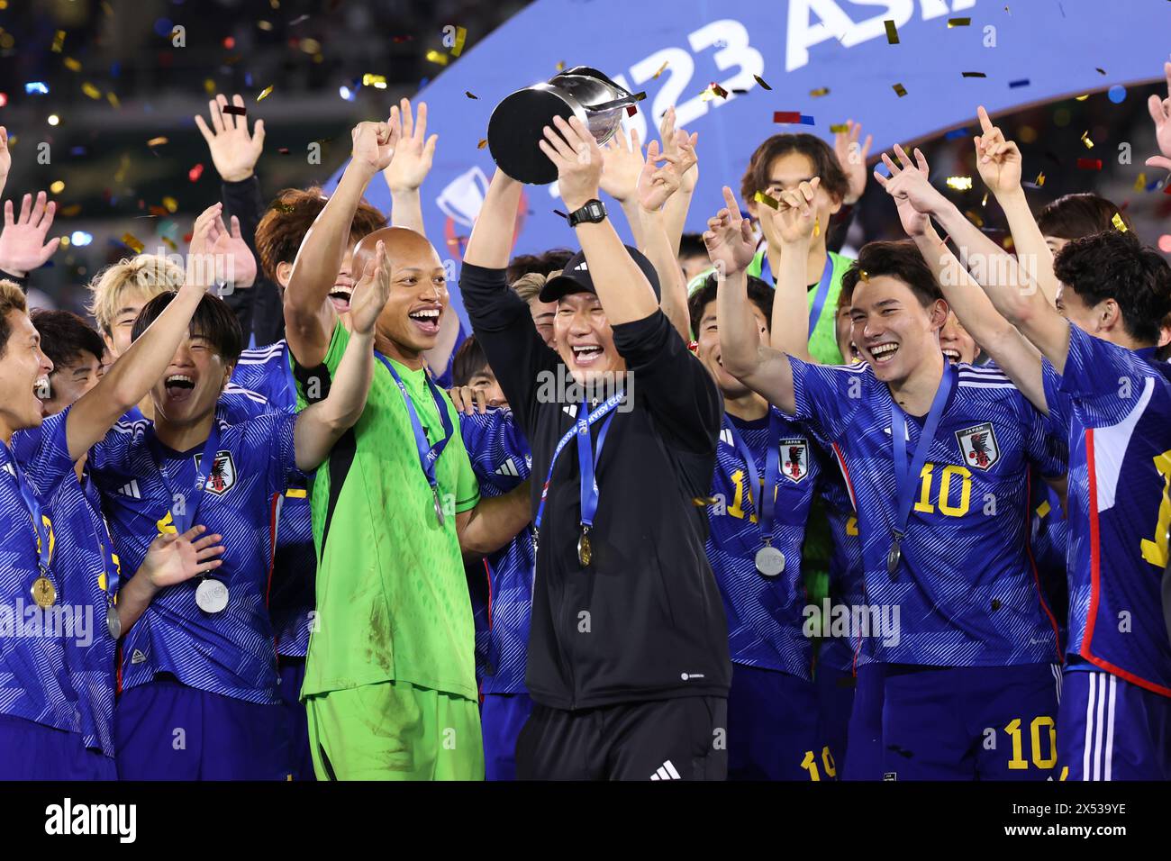Doha, Qatar. 3rd May, 2024. Go Oiwa head coach, U-23U-23 Japan team ...