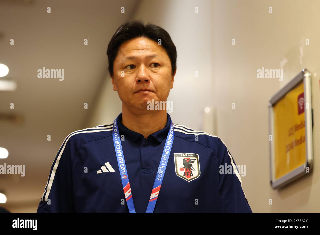 Doha, Qatar. 2nd May, 2024. Go Oiwa head coach (JPN) Football/Soccer ...