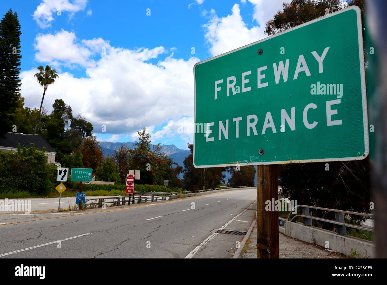California road sign highway interstate signage direction hi-res stock ...